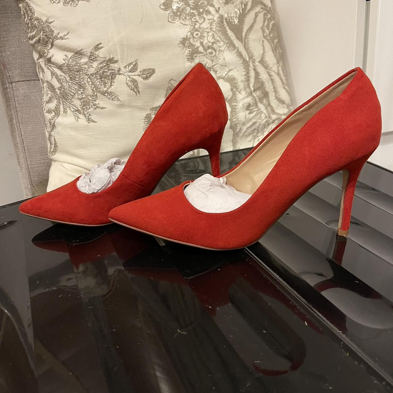 DOROTHY PERKINS red court heels. Worn once indoors... - Depop