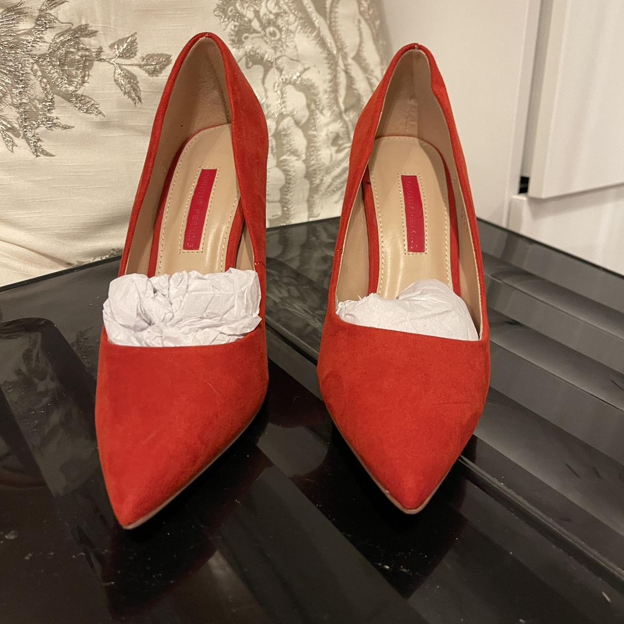 DOROTHY PERKINS red court heels. Worn once indoors... - Depop