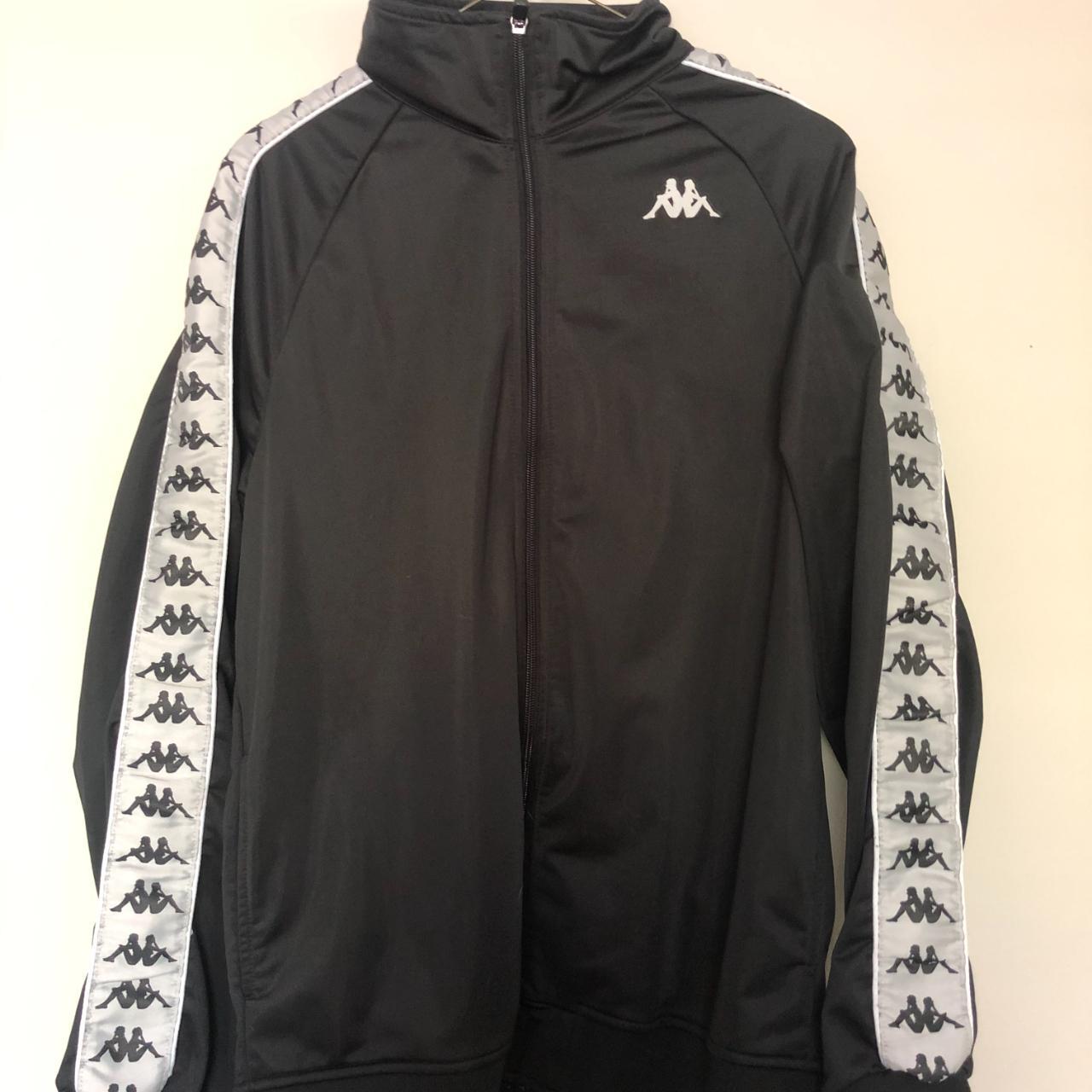 Kappa Men's Black and White Jacket | Depop