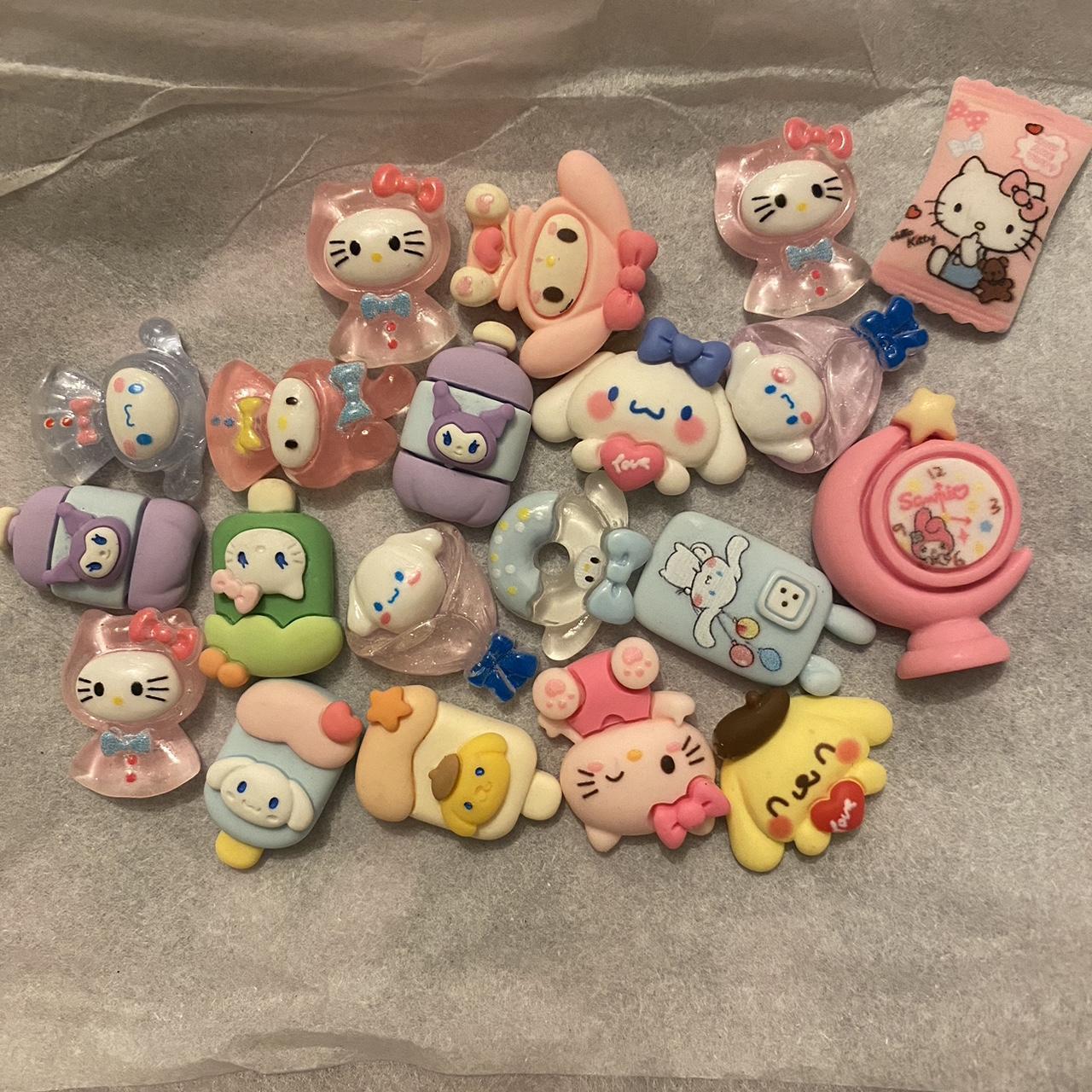 Flat back Sanrio PVC DiY charms x 20 Resin charms... - Depop
