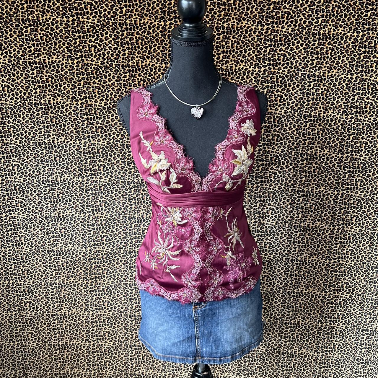 2000s mandalay embroidered top Size : 6 New with... | Depop