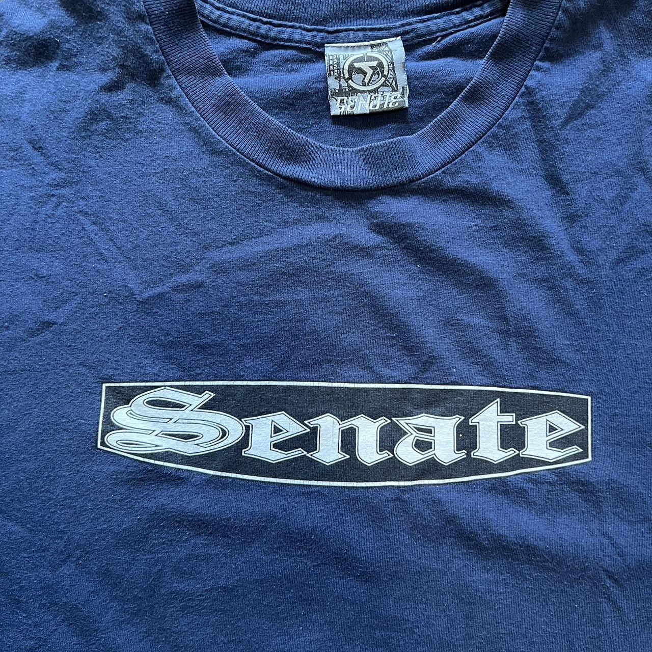 Vintage Senate Old English skate tee. Size: Large... - Depop