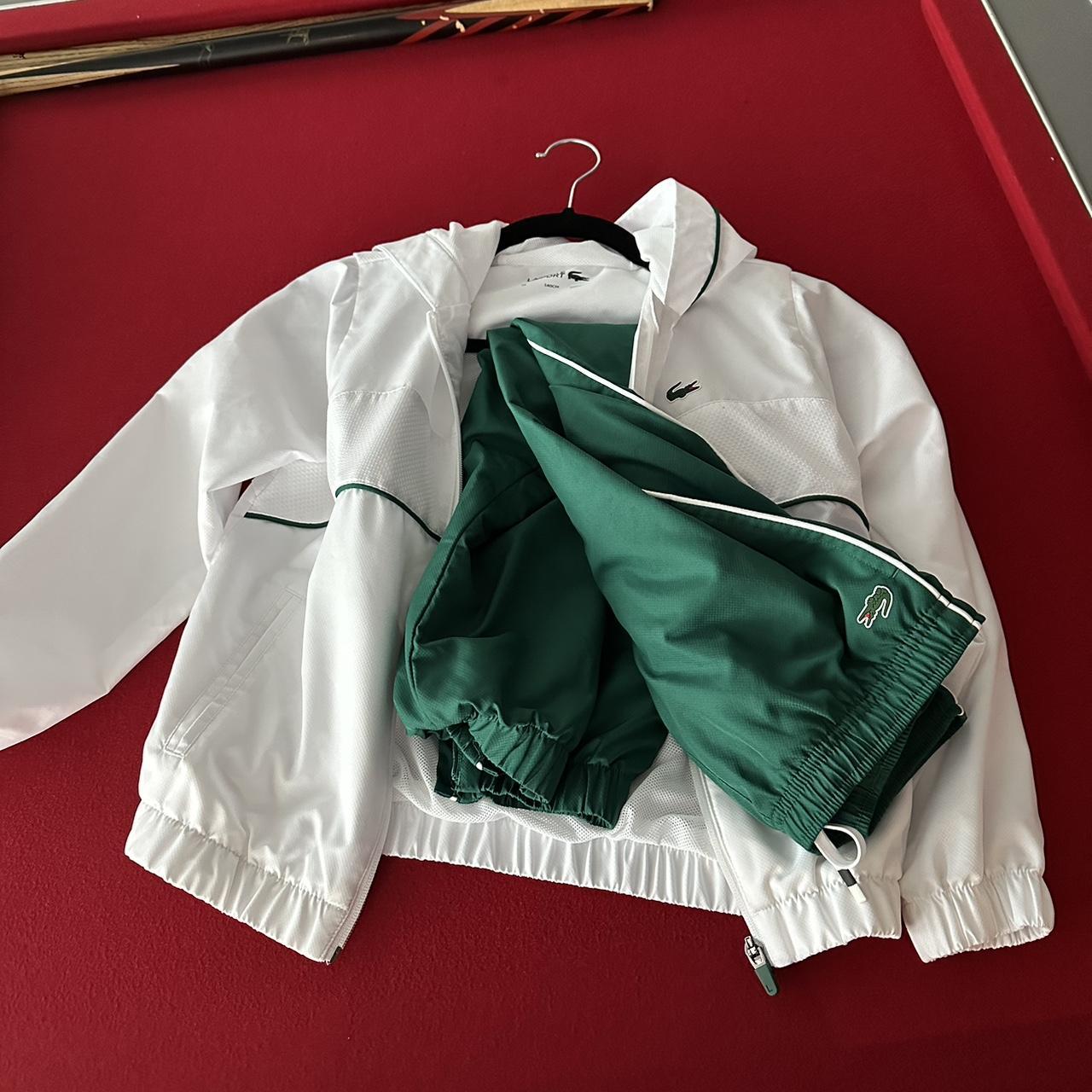 Boys 9-10 yrs Lacoste tracksuit . Green and white... - Depop