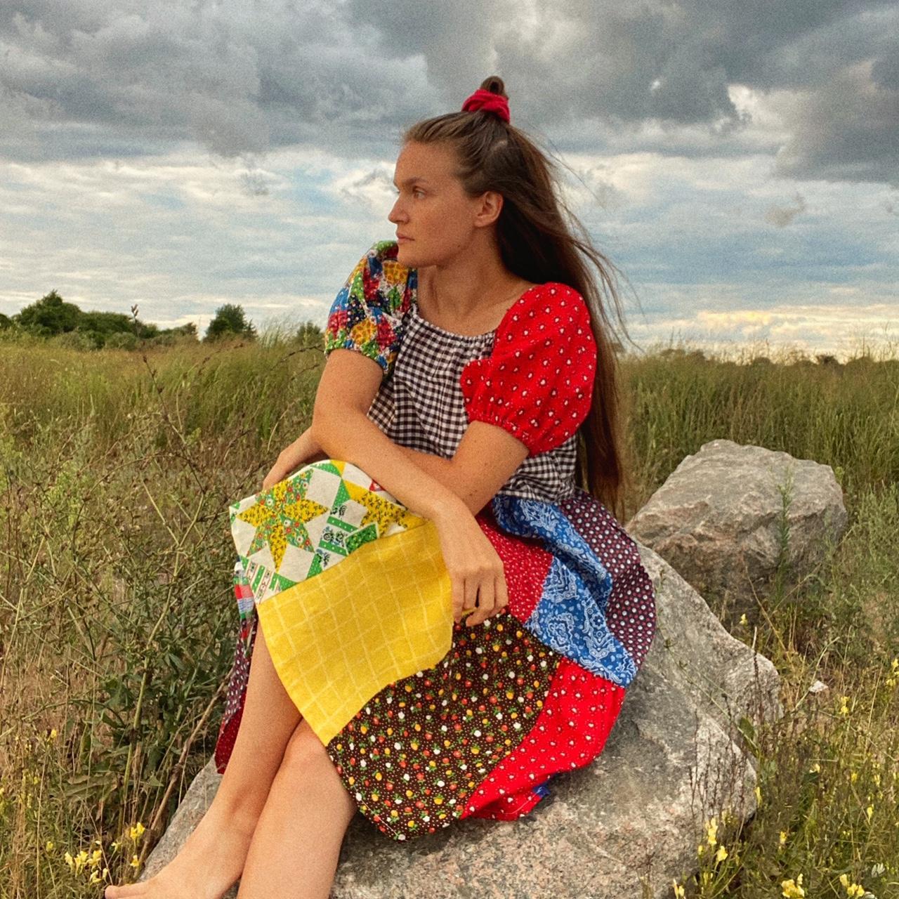 The Ginger Dress - inspired by patchwork garments of... - Depop