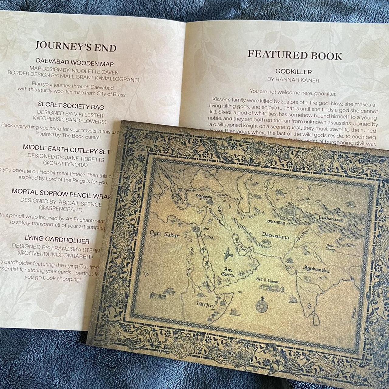 Daevabad wooden map - Illumicrate Box Jan 2023... - Depop