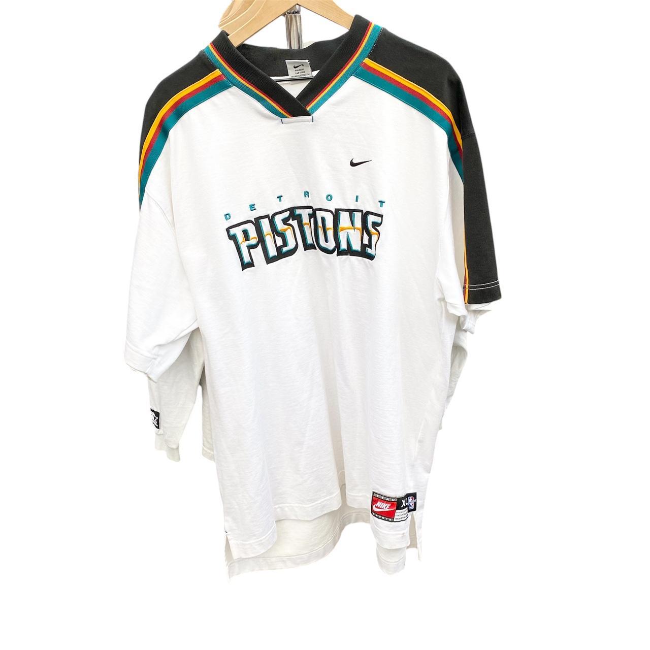 90s Nike Detroit Pistons Pre Game Jersey Sz xl But... - Depop