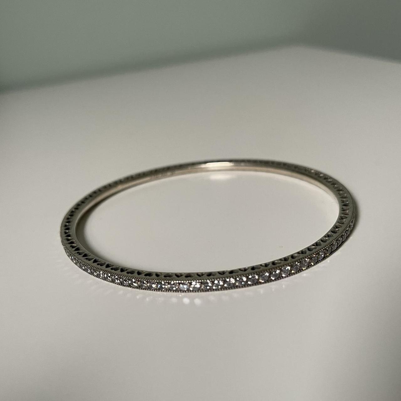 Pandora heart and sparkle bangle Well worn and... - Depop