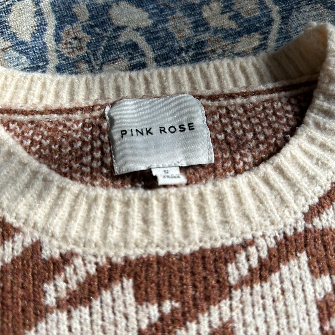 Pink Rose sweater - Depop