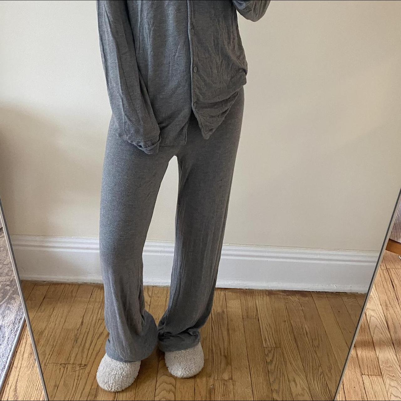 SKIMS soft lounge sleep set in Heather Grey (the... - Depop