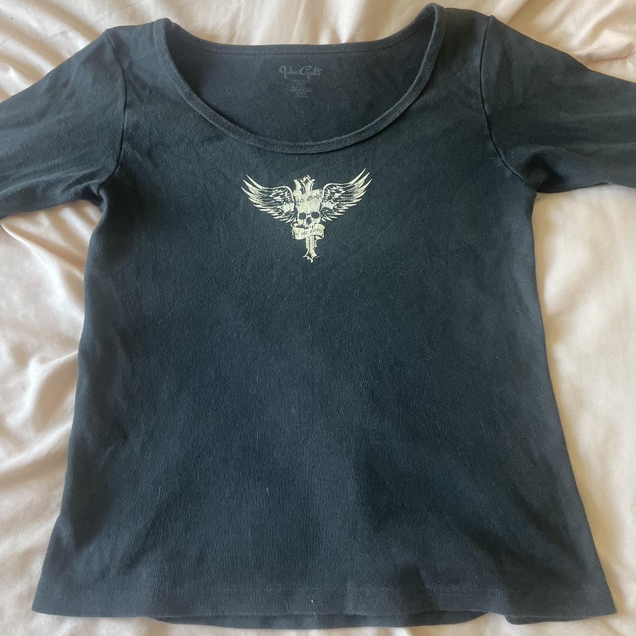 Brandy Melville John Galt Jillian Skull Top... - Depop