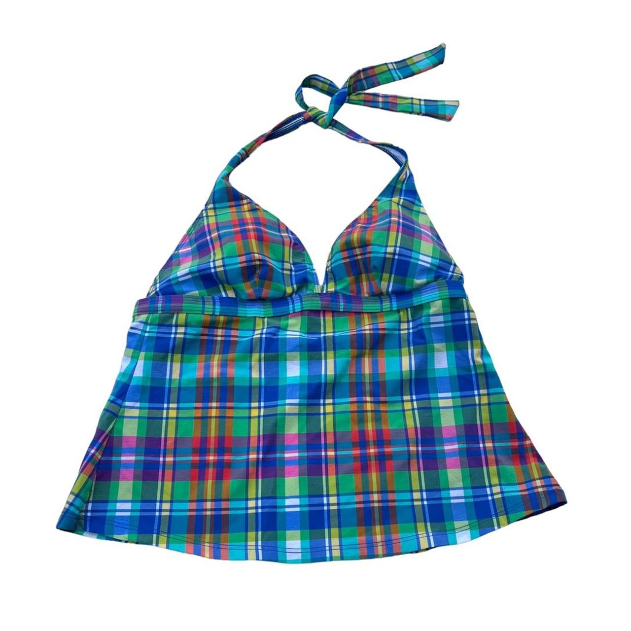 🌴🥥💕Plaid Halter Backless Tankini Ralph Lauren... - Depop