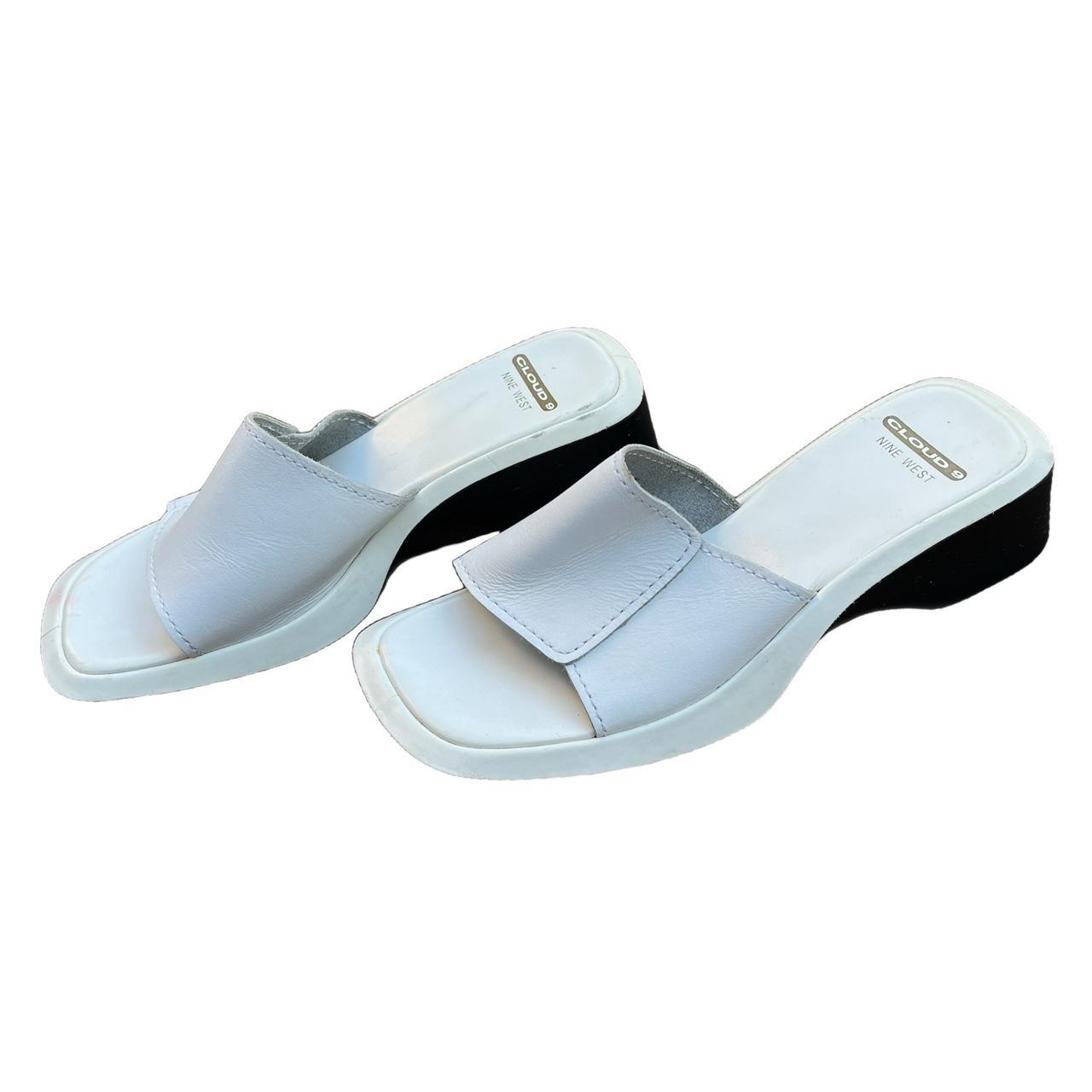 Vintage 90s Cloud 9 Nine West platform white and... - Depop