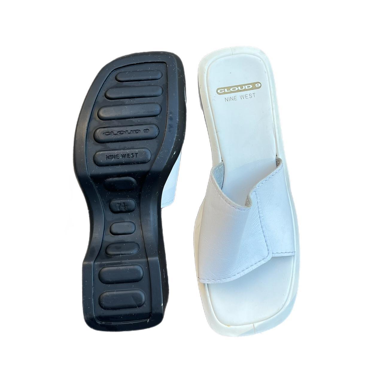 Vintage 90s Cloud 9 Nine West platform white and... - Depop