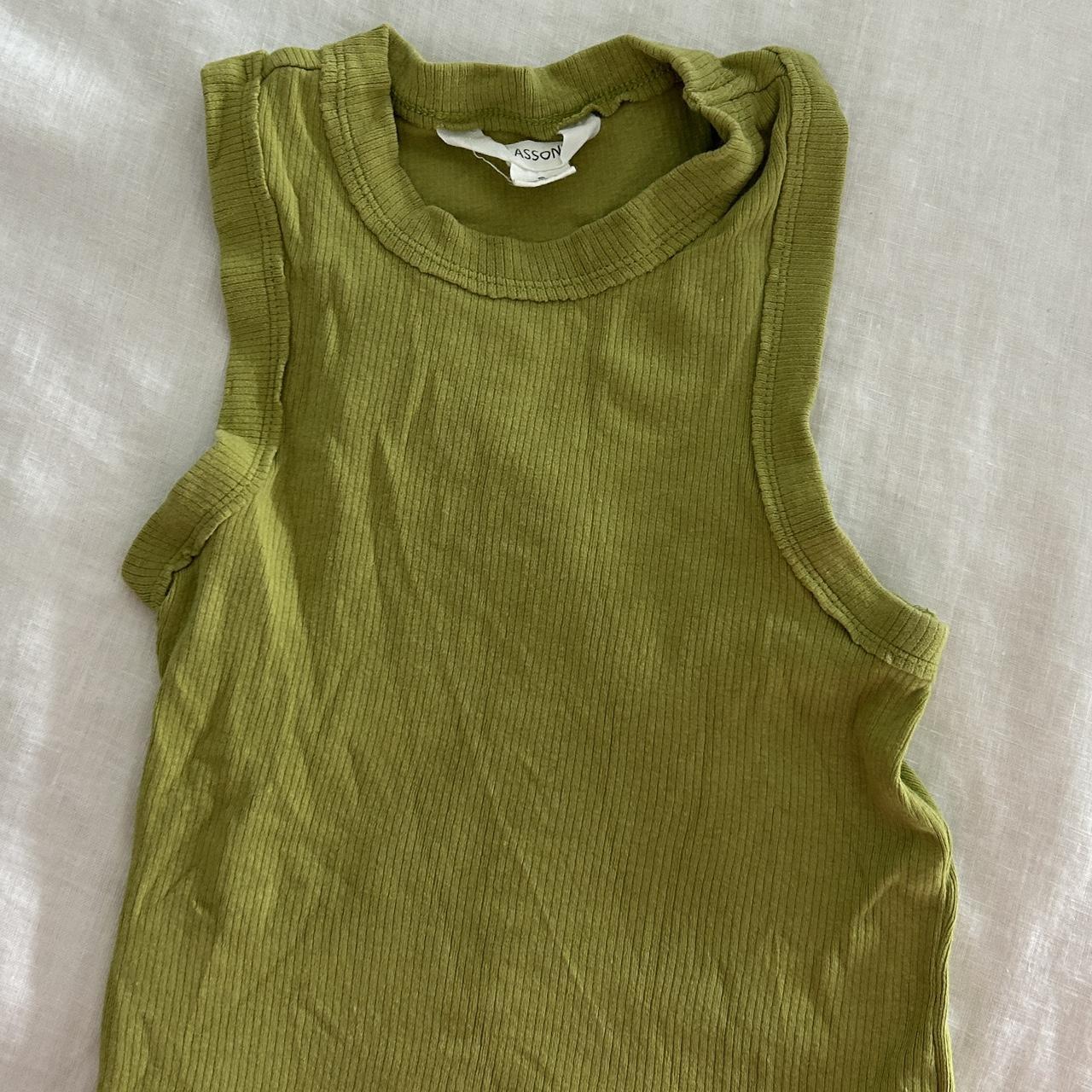 Green GLASSONS tank top #green Size small - Depop