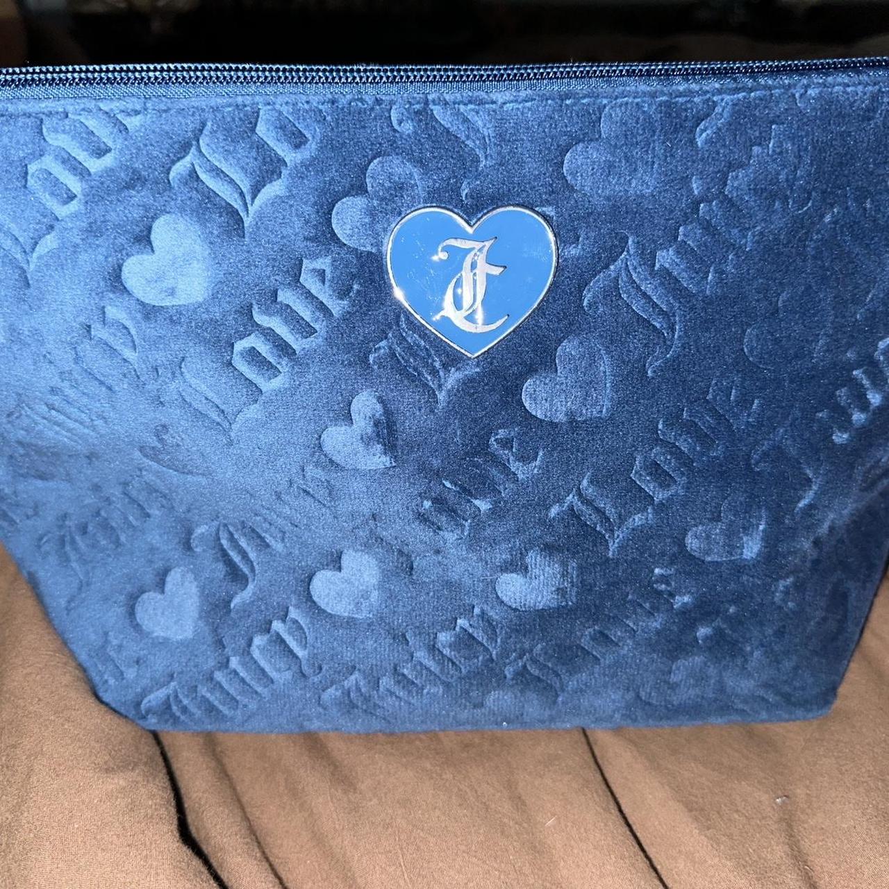 Blue velvet Juicy Couture makeup bag - accept... | Depop