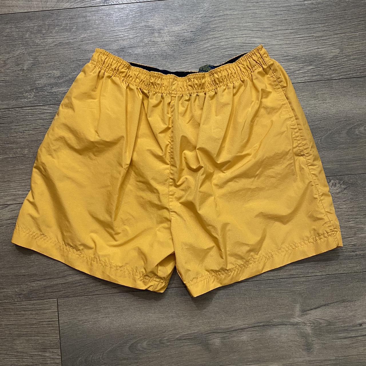 Vintage 90s Mustard Yellow Trunks Shorts Size M no... - Depop
