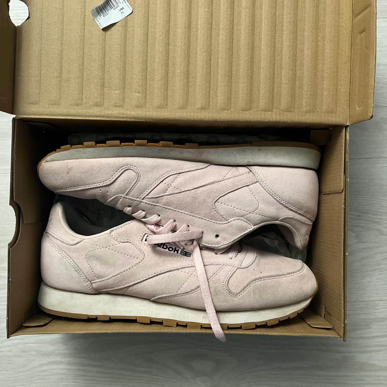 Pink reebok classics #reebok #pink #shoes - Depop