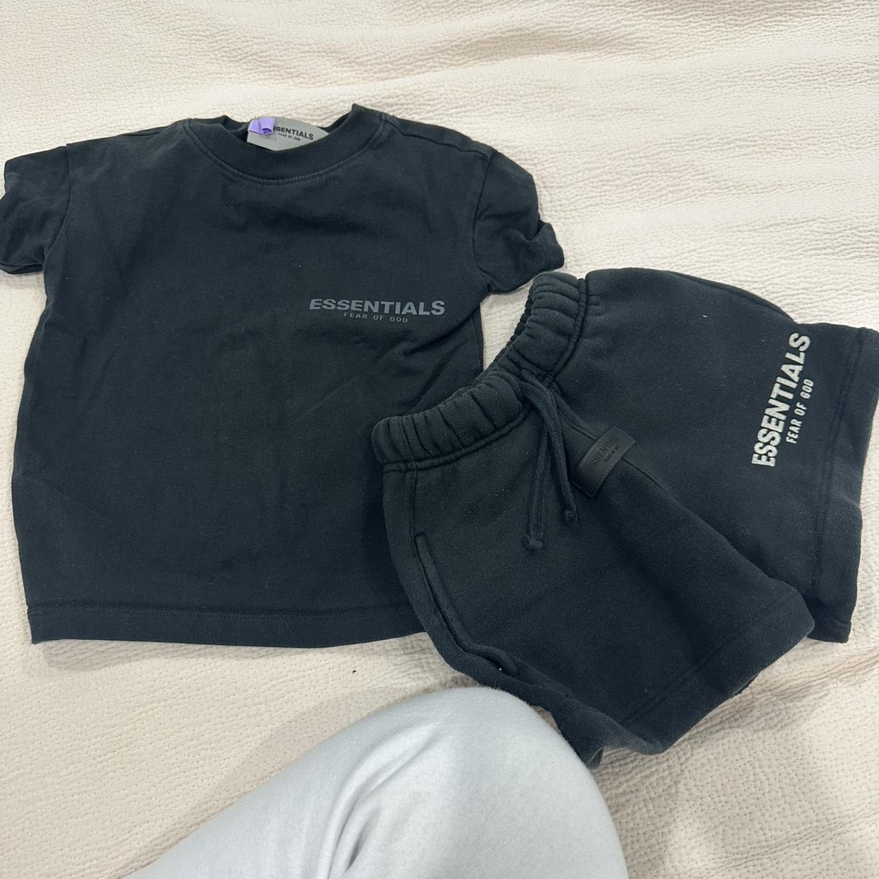 Kids ESSENTIALS Fear of God Set Shorts size 2-3... - Depop