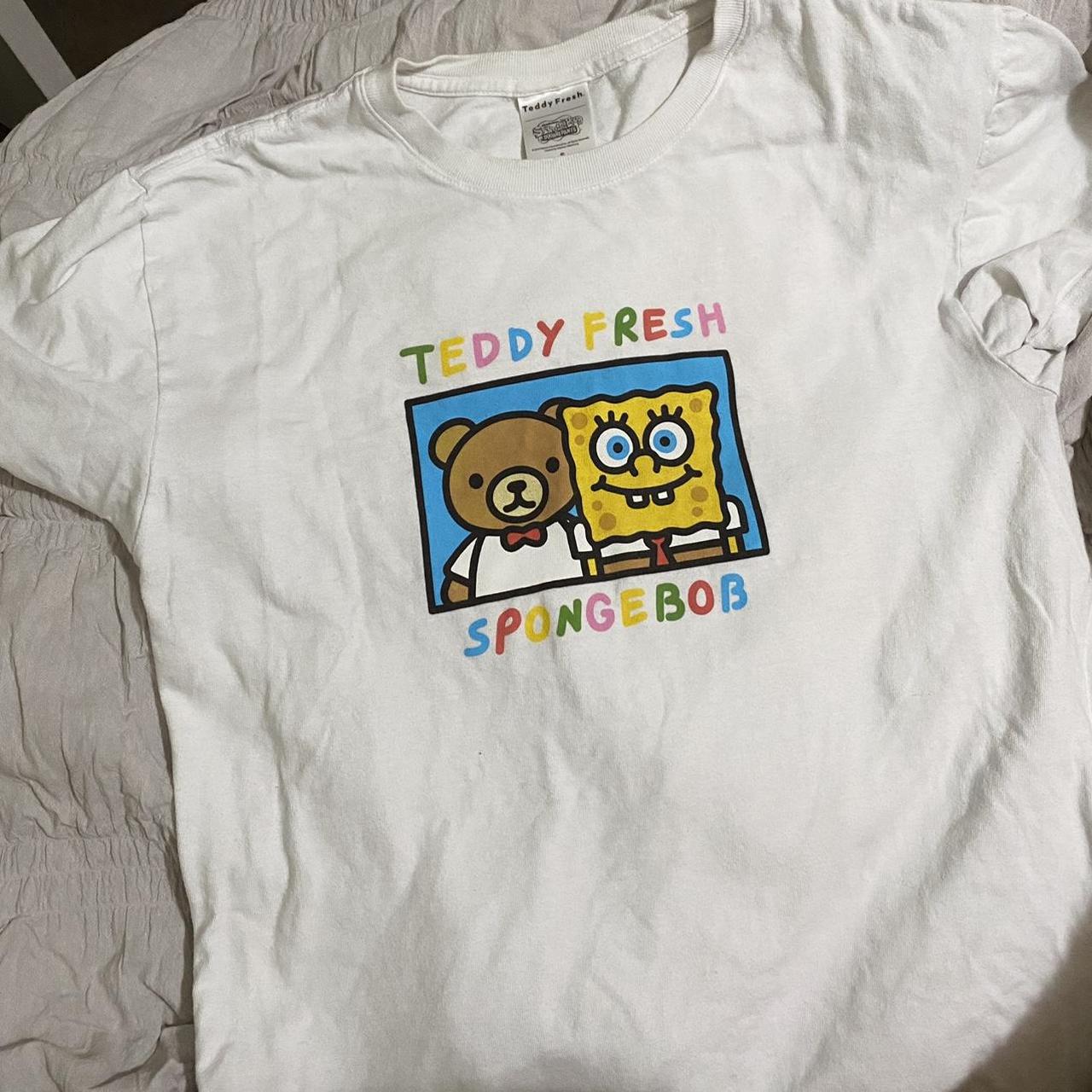 teddy fresh spongebob collab shirt. mens small, but... - Depop