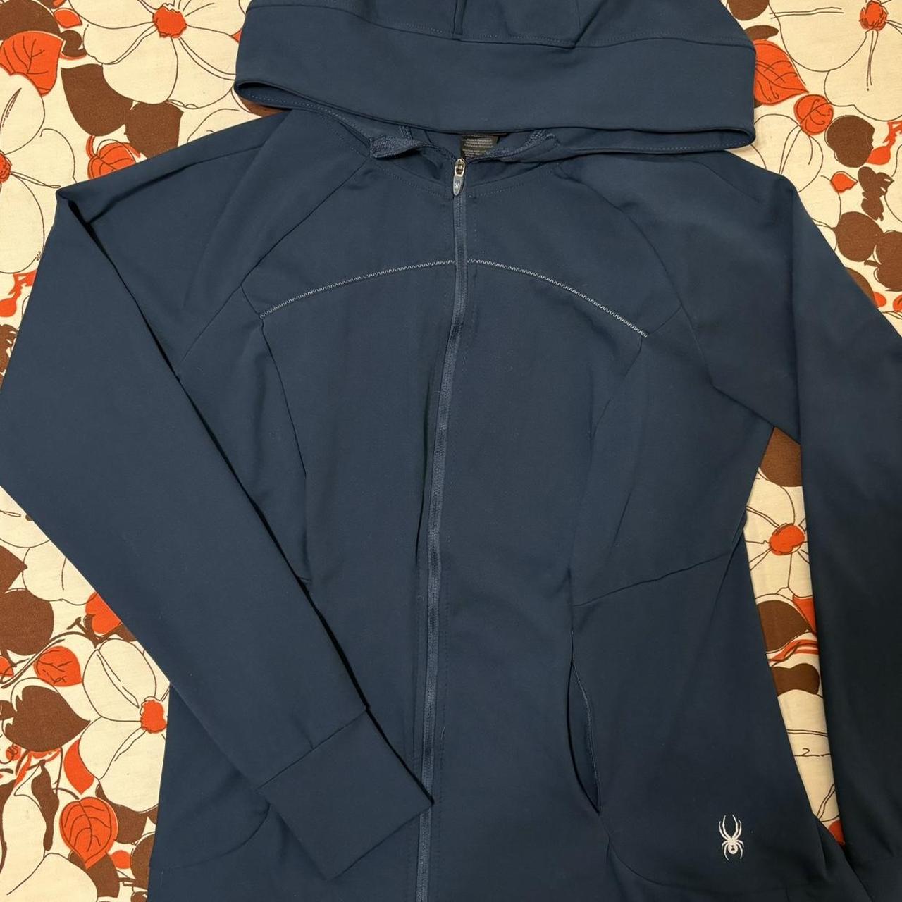 navy blue spyder BBL athletic jacket | size... - Depop