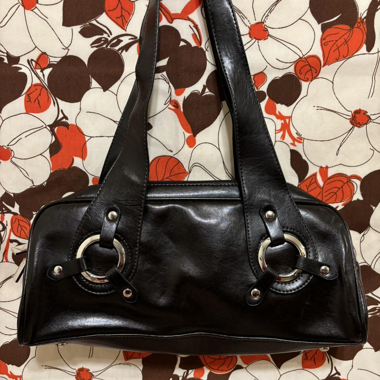 black leather buckle purse #purse #minipurse... - Depop