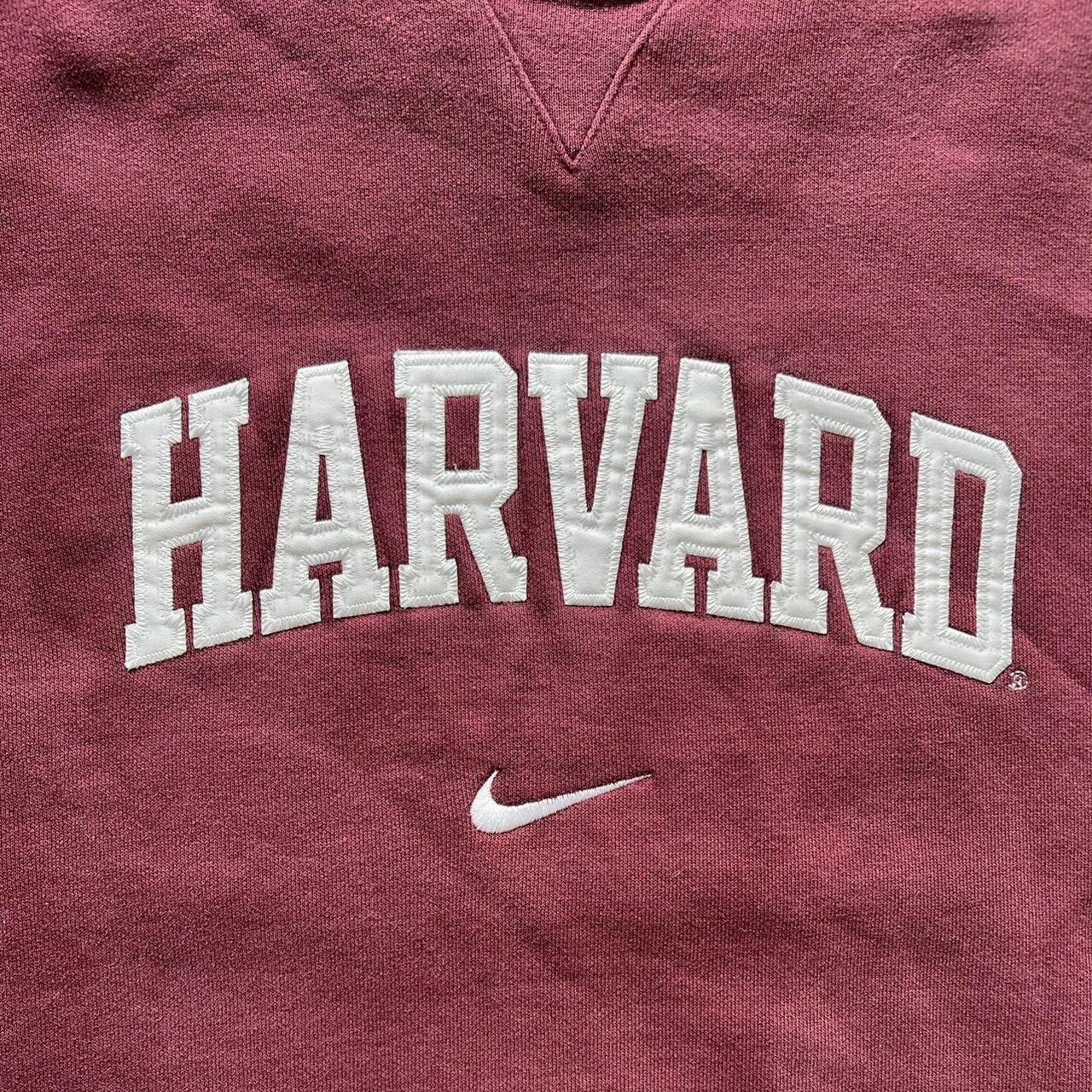 Vintage Early 2000s Harvard Maroon Nike Center... - Depop