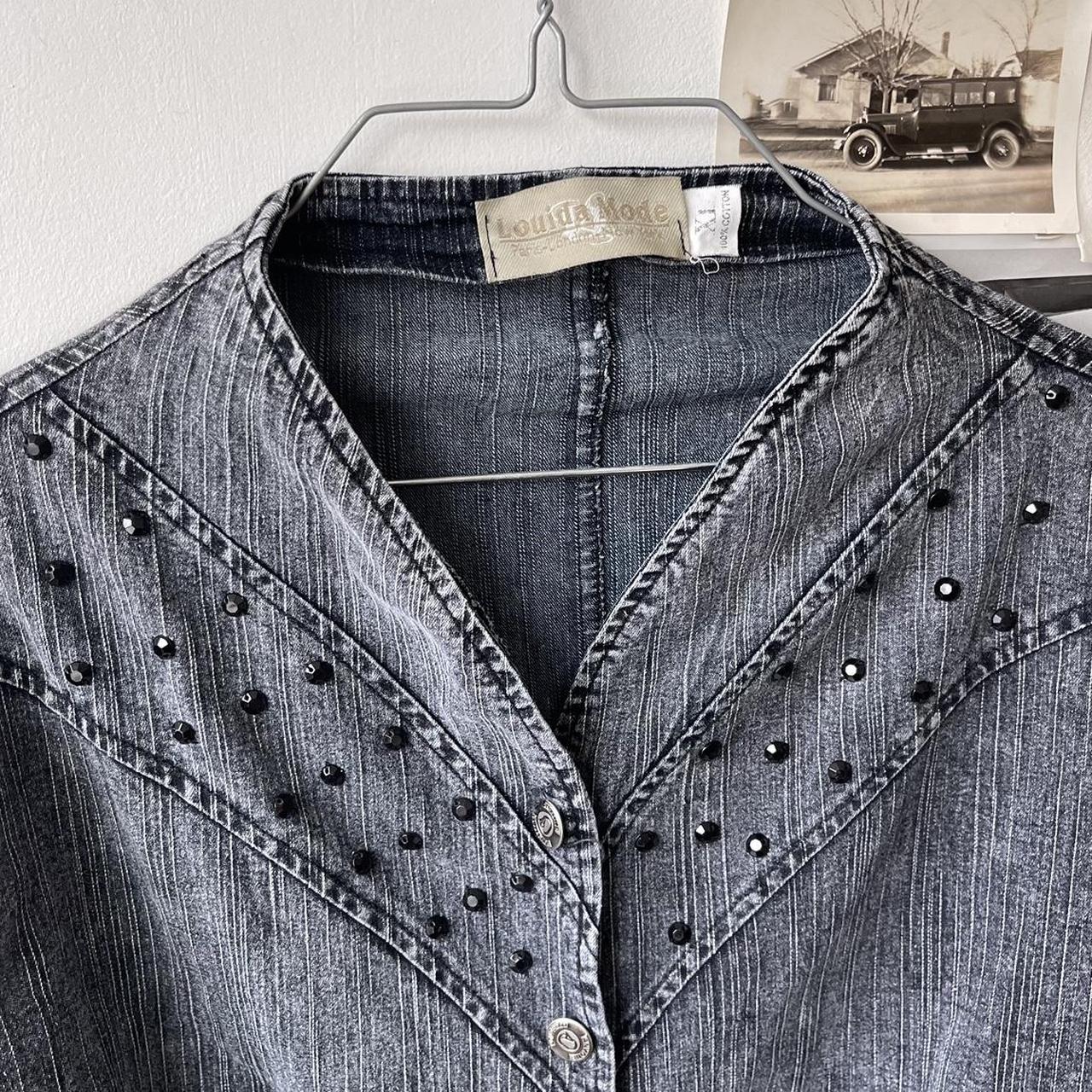 Louida Mode black 80s denim jacket all cotton,... - Depop