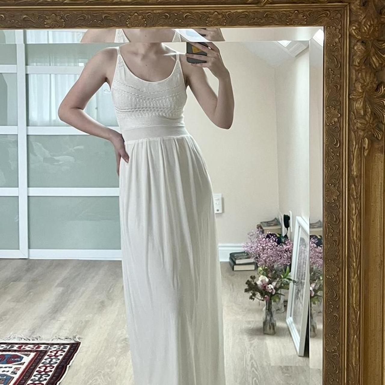 Bebe Women's White Dress | Depop