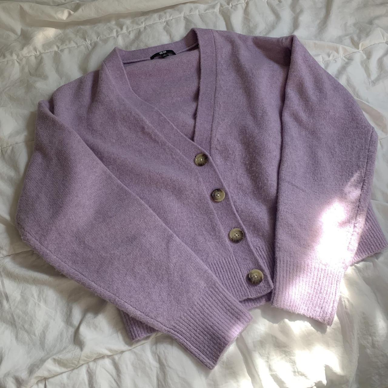 Uniqlo light purple cardigan Pretty cute but I never... - Depop
