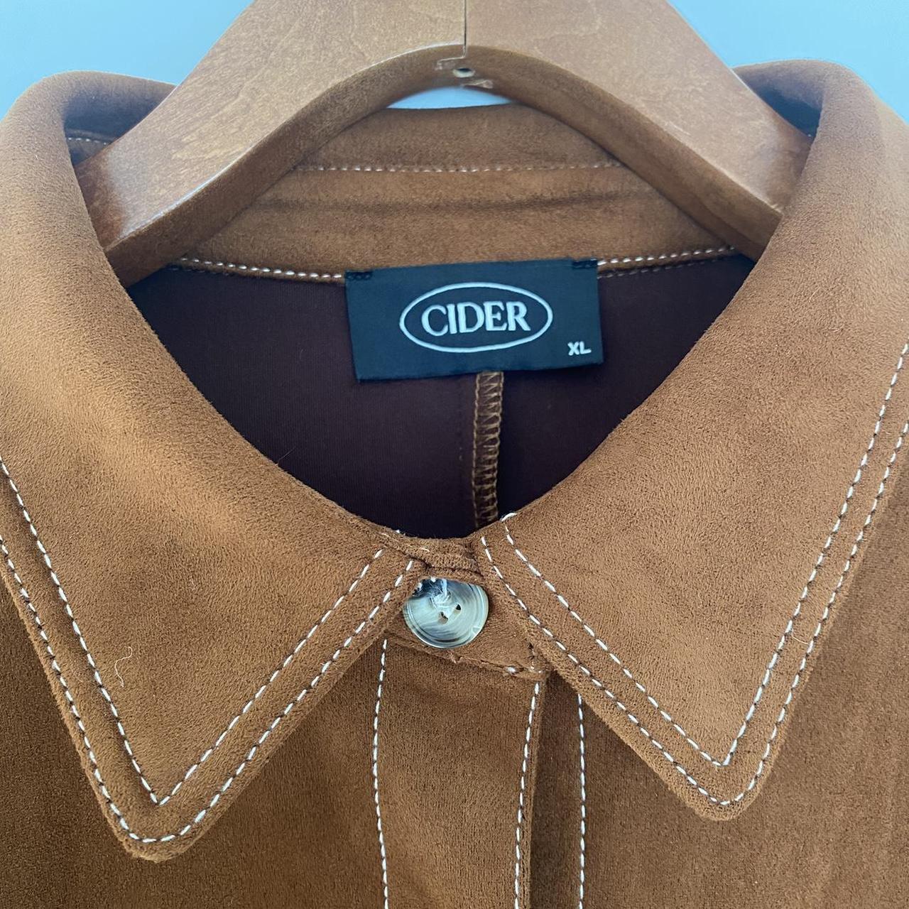 cider 70s style faux suede shirt jacket 🌼D E S C R... - Depop