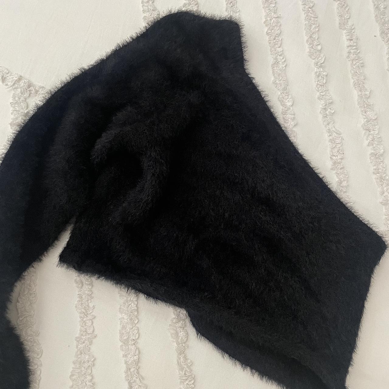 Factorie cropped one shoulder top fluffy Size... - Depop