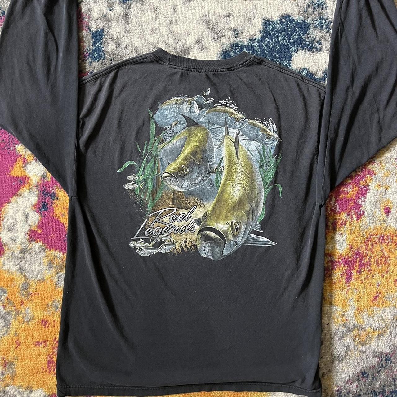 Y2K Fishing Long sleeve Small hole on right pit and... - Depop