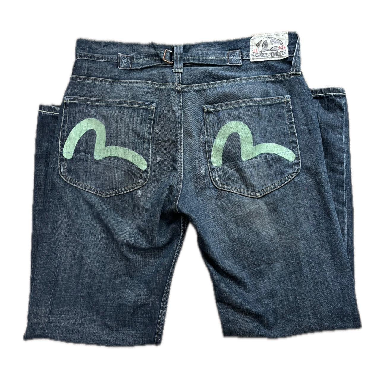 Low Rise Evisu x Puma Jeans 🍵 Size: 36W 34L - Depop