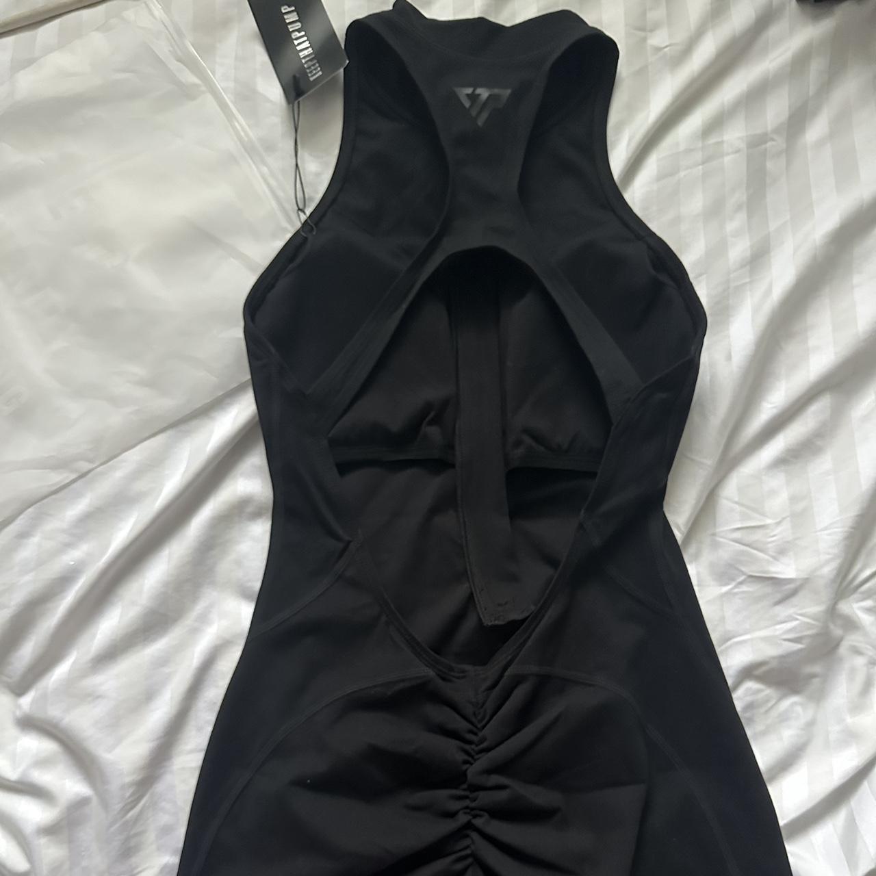 zip up short open back bodysuit, pick up only - Depop