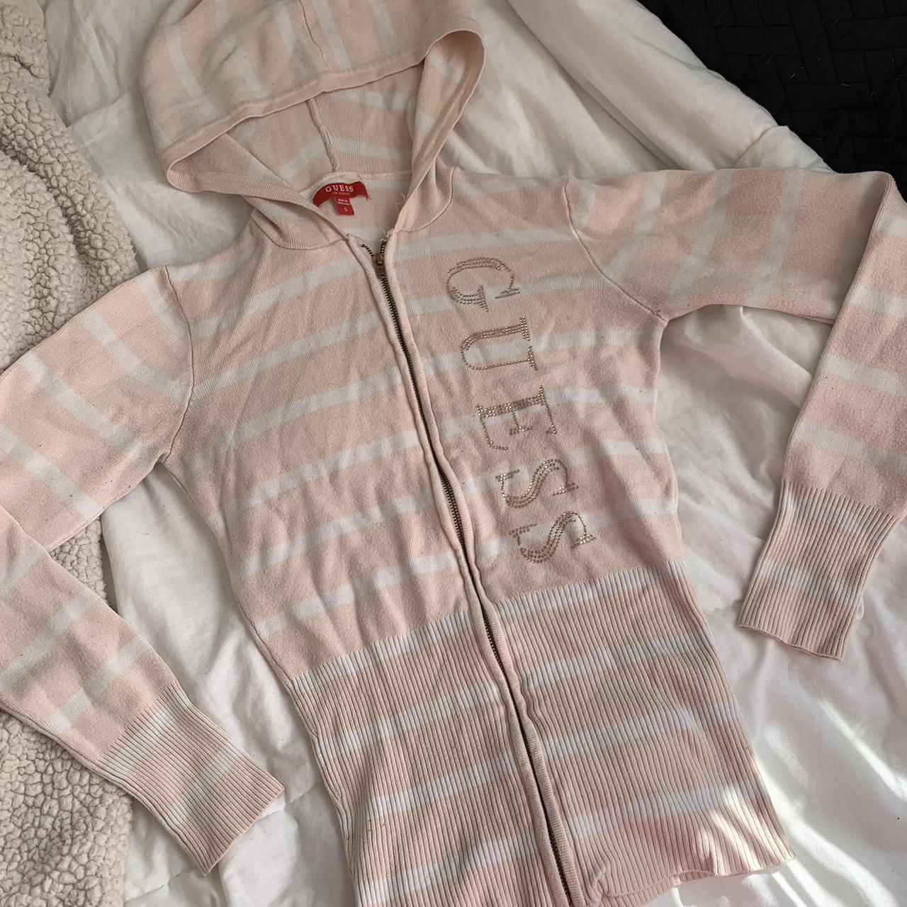 Guess sweater - tight fitting - light pink -... - Depop