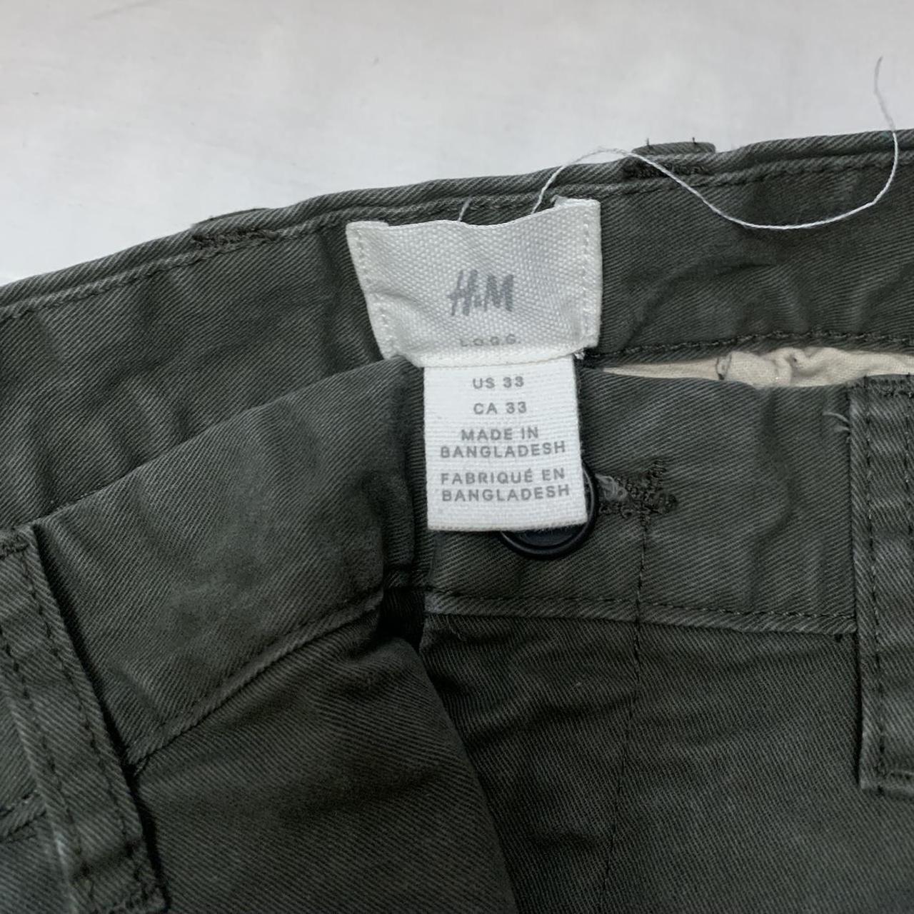 Men’s H&M cargo pants - navy green color - size... - Depop