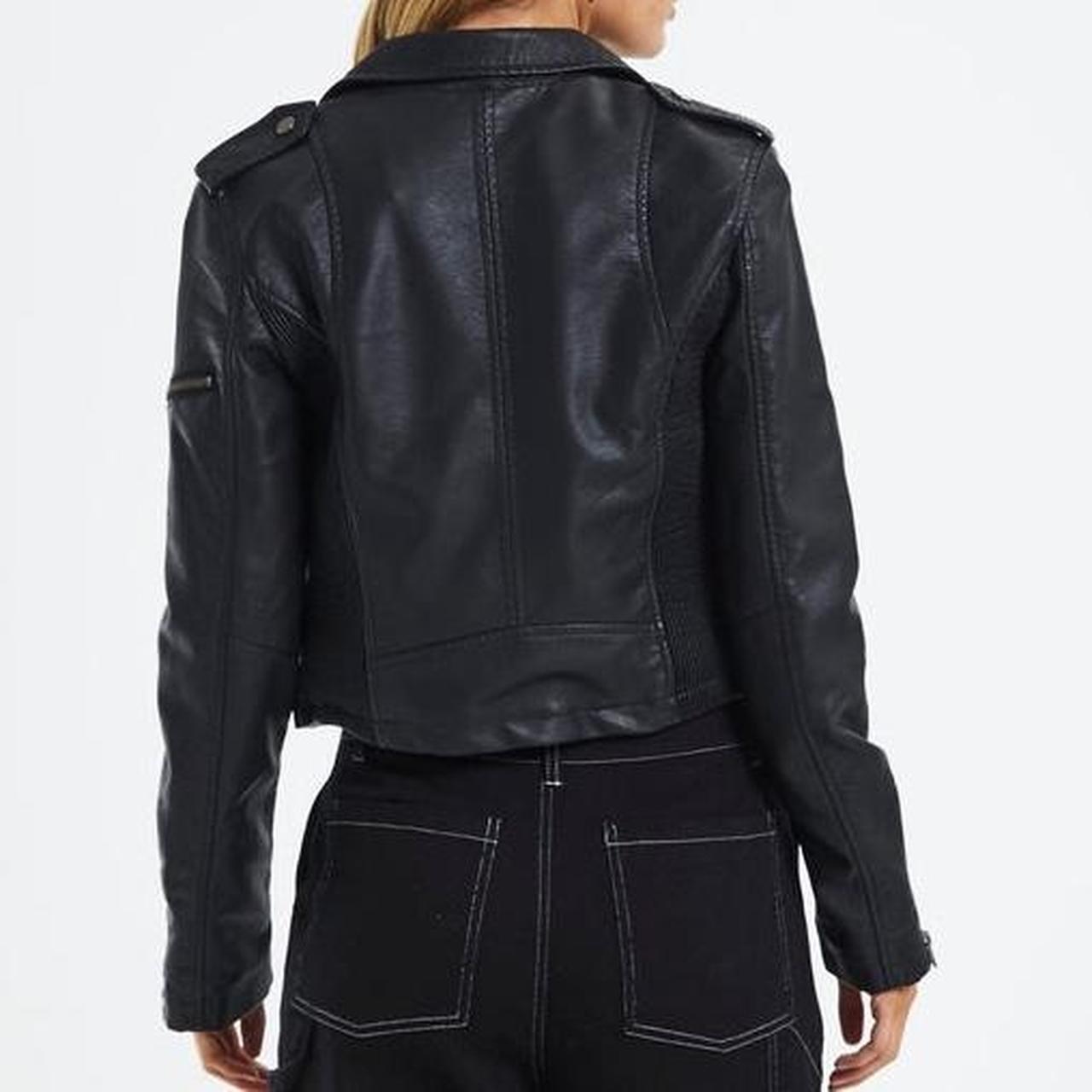 Neon Hart Stella Leather Look Biker Jacket Never... - Depop