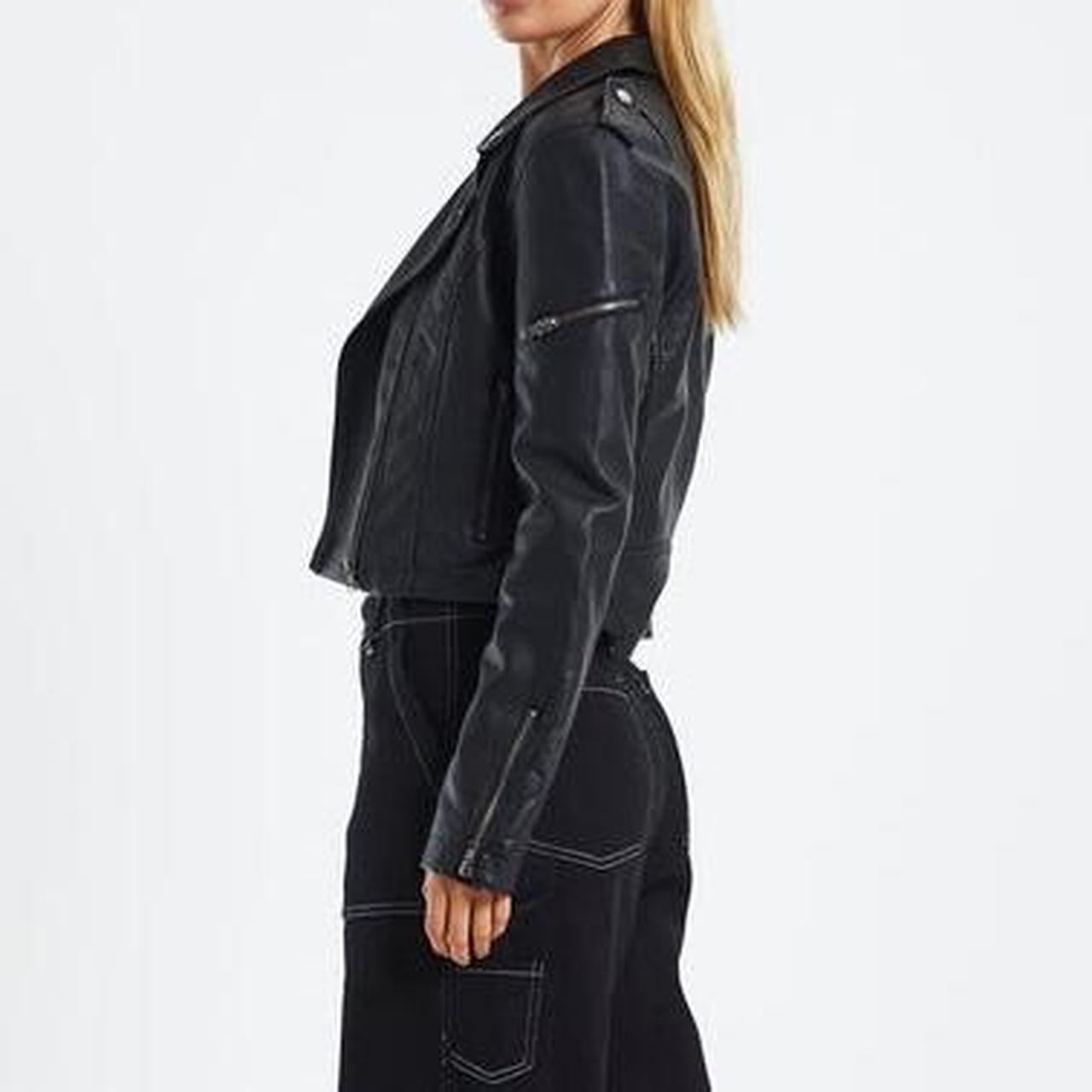 Neon Hart Stella Leather Look Biker Jacket Never... - Depop