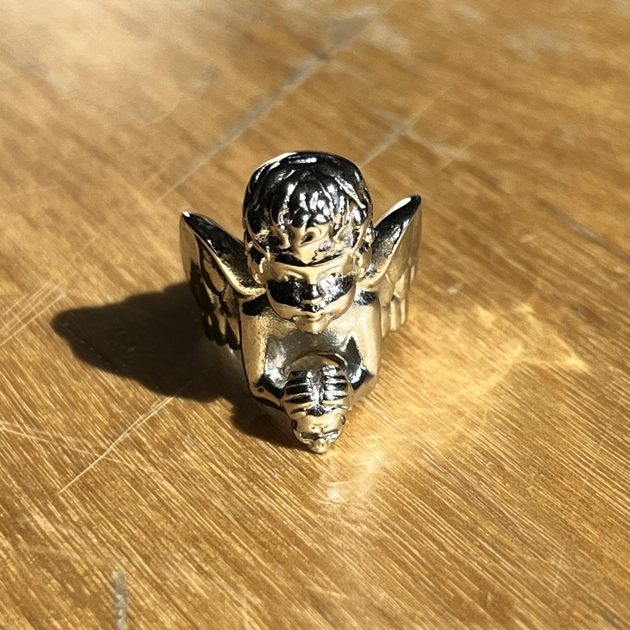 Hard Jewelry Angel Of Death Ring Size 6 Excellent... - Depop