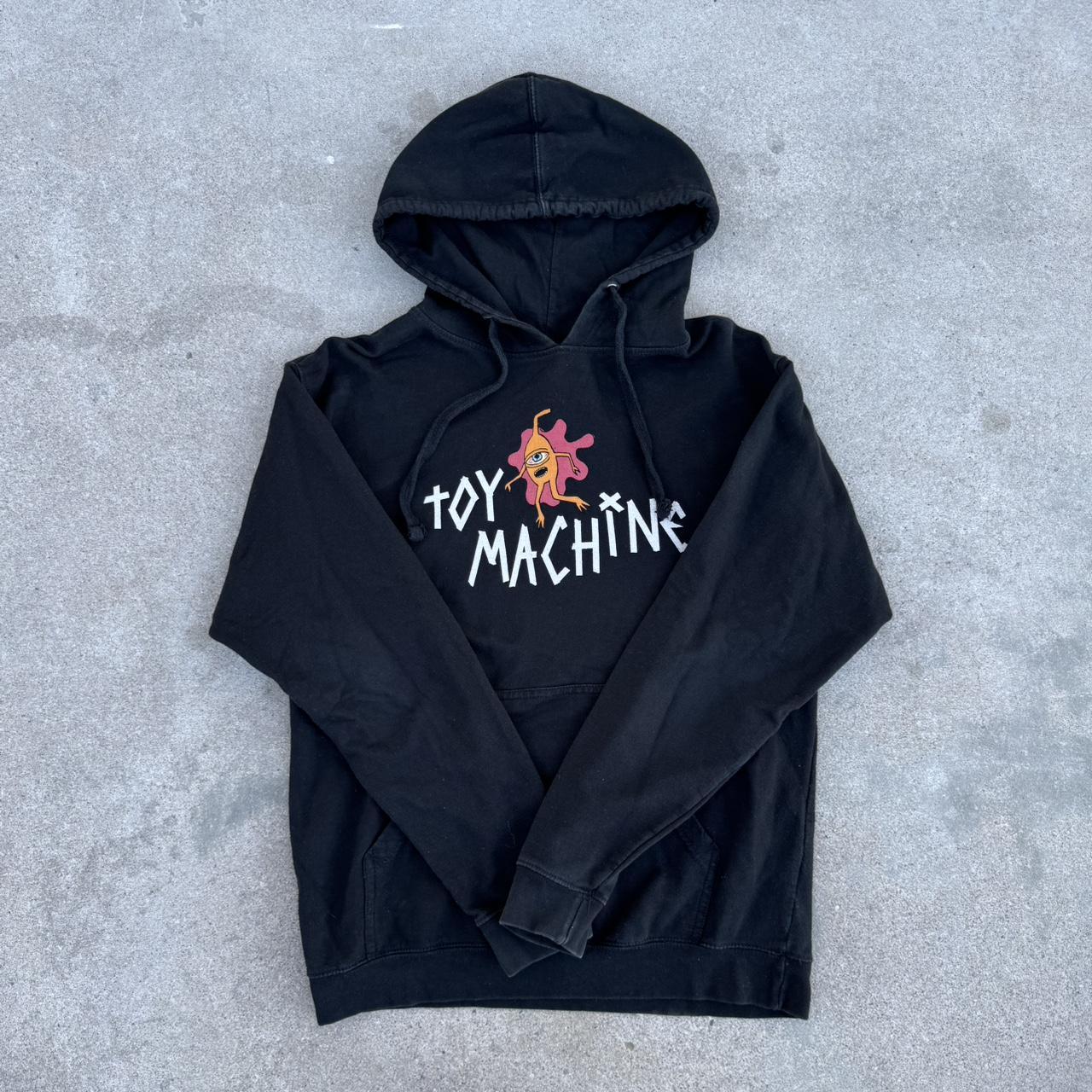 Black Toy Machine Skate Hoodie 2014-ish era Tagged... - Depop