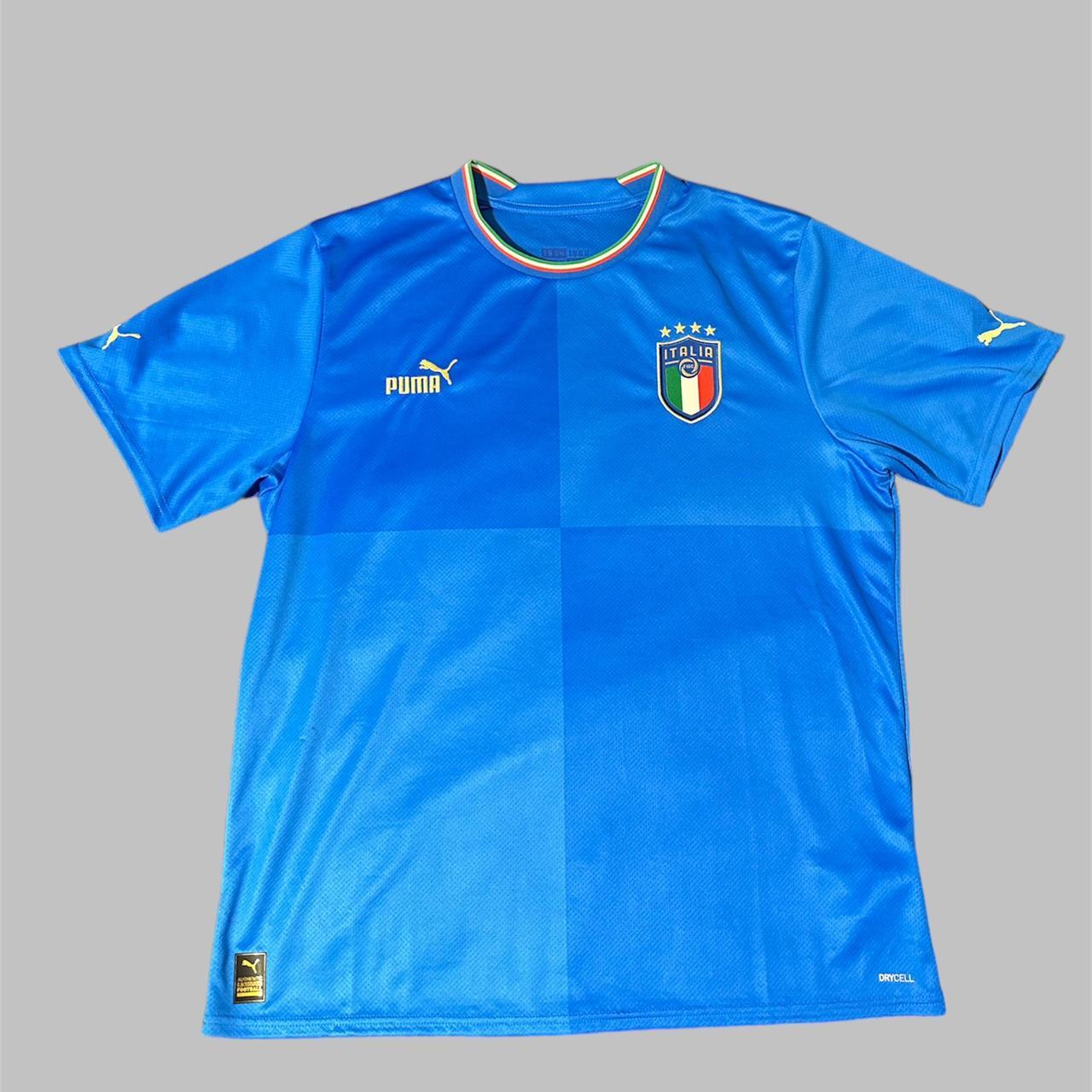 Puma - Italy Official Home Jersey 22/23 Condition:... - Depop
