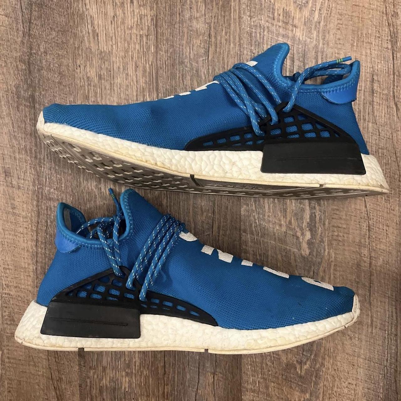 Adidas Pharrell x NMD Human Race Blue 2016 Size 11.5... - Depop