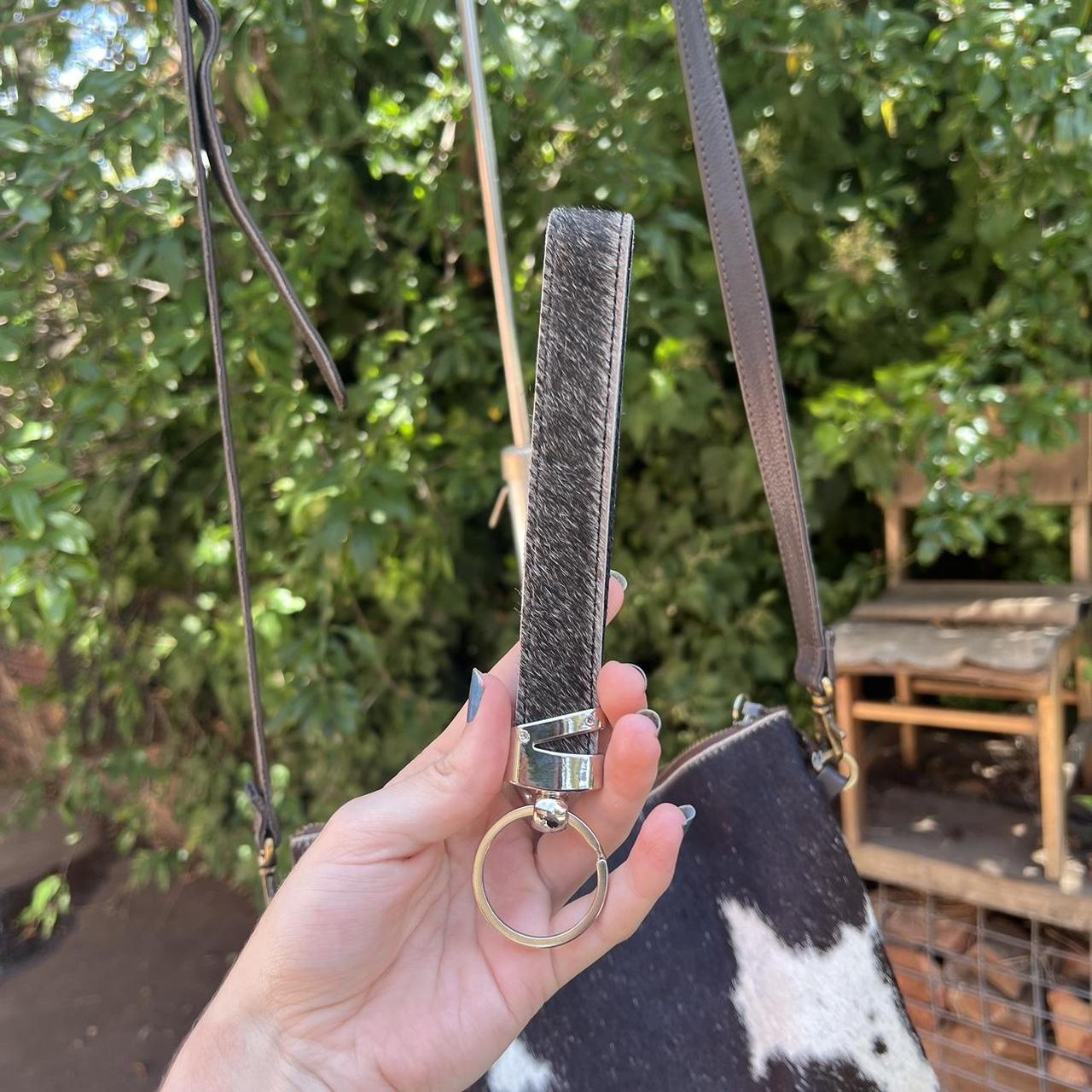 cowhide key ring loop keychain brand:... - Depop