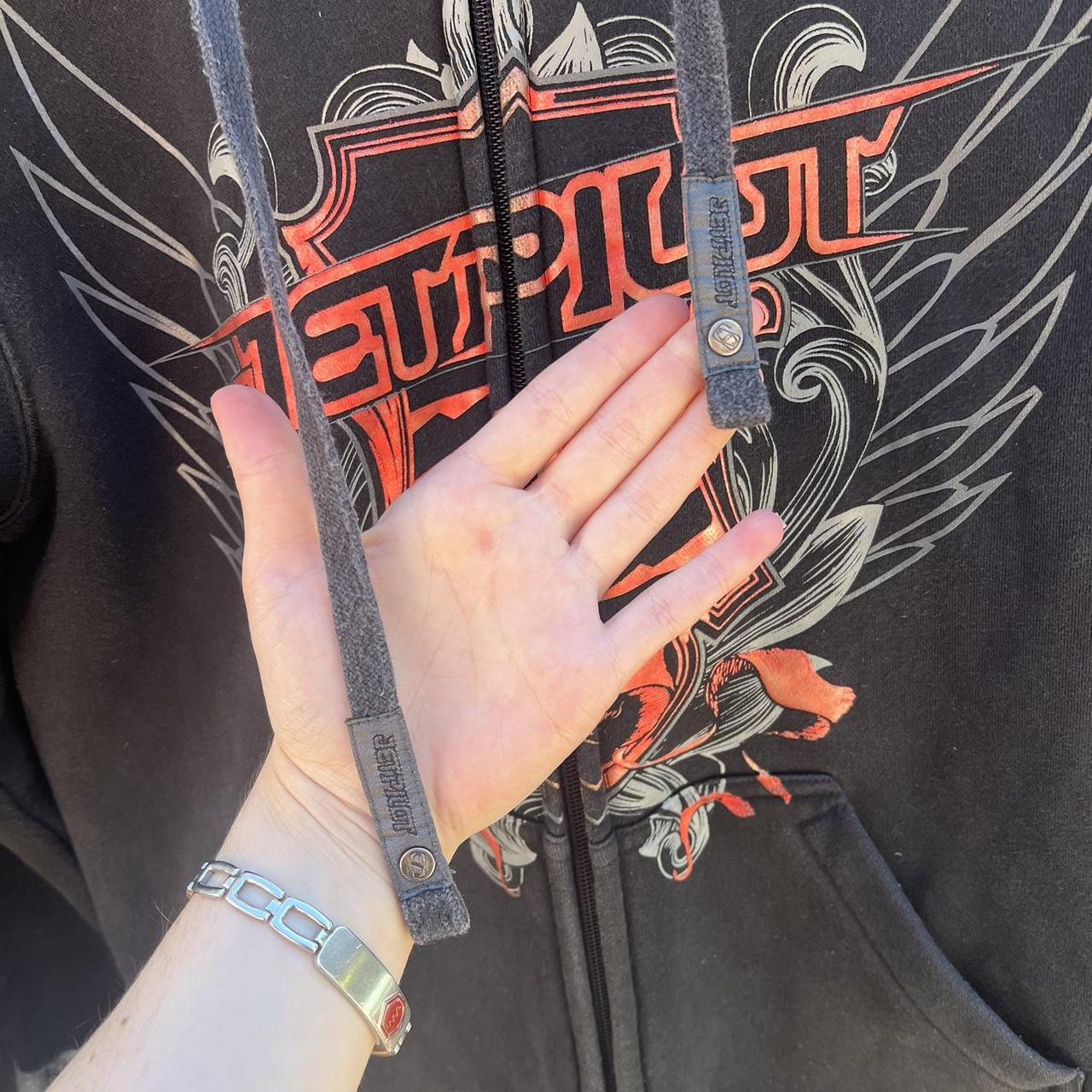 sick jet pilot zip up hoodie boys size 16 fits a... - Depop