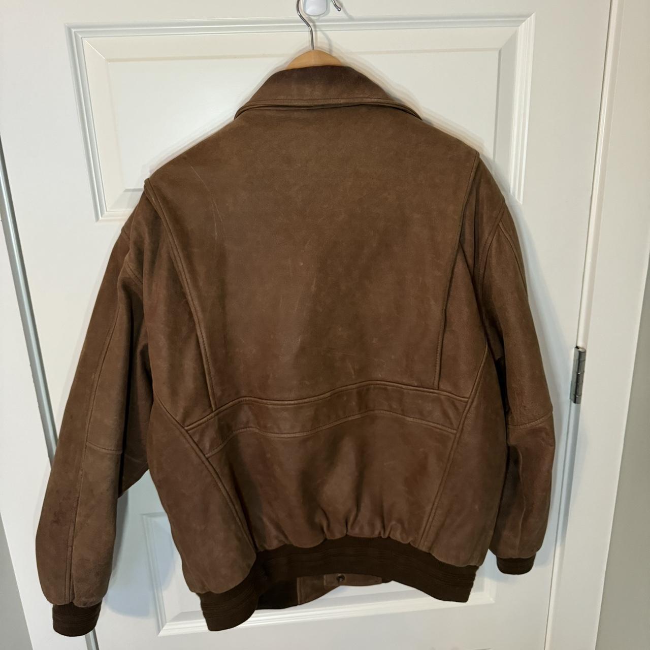 ROUNDTREE & YORKE Men’s Leather Jacket/Bomber Size L... - Depop