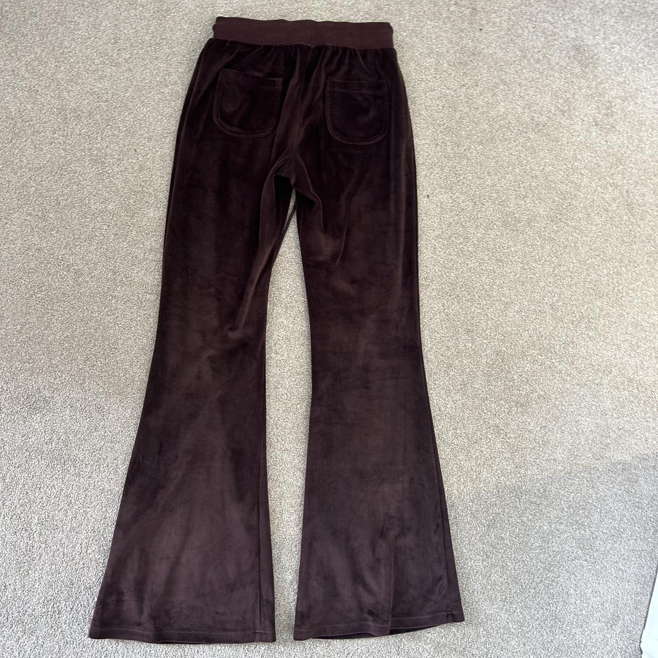 Velour low waisted trackies / bottoms, 2 back... - Depop