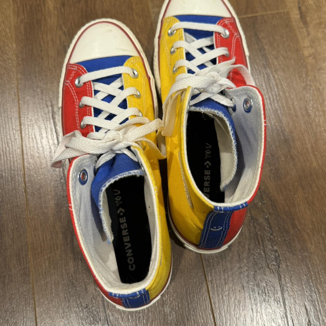 primary color platform converse size men’s 7... - Depop