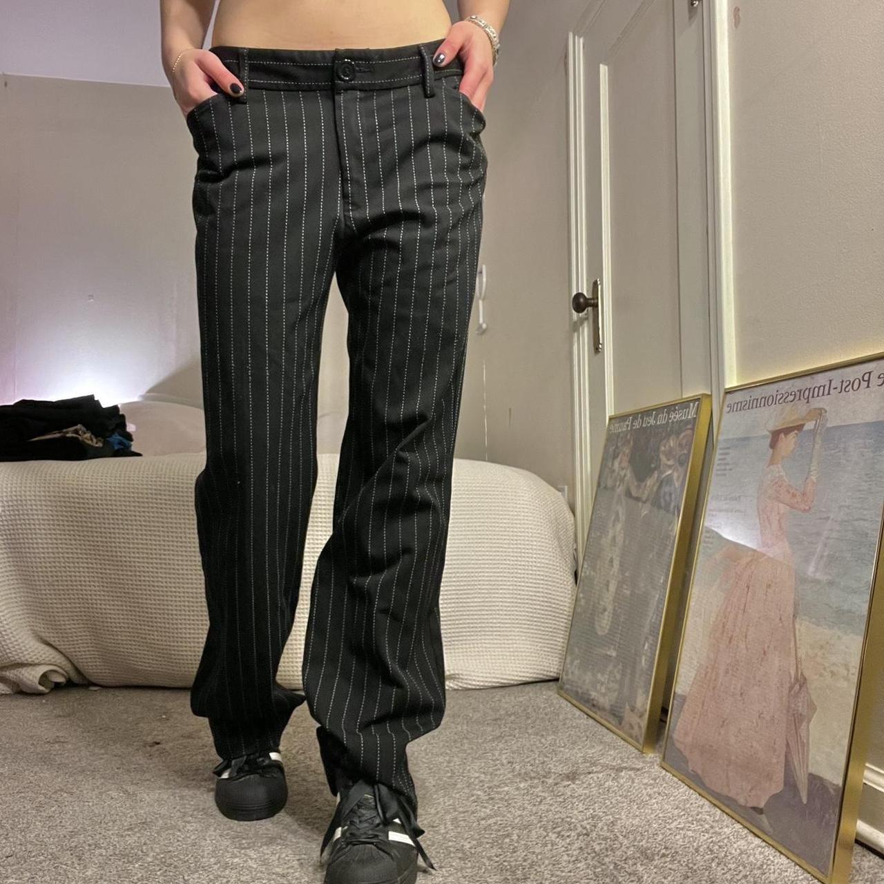 The most perfect Y2K/90s baggy pinstripe pants.... - Depop