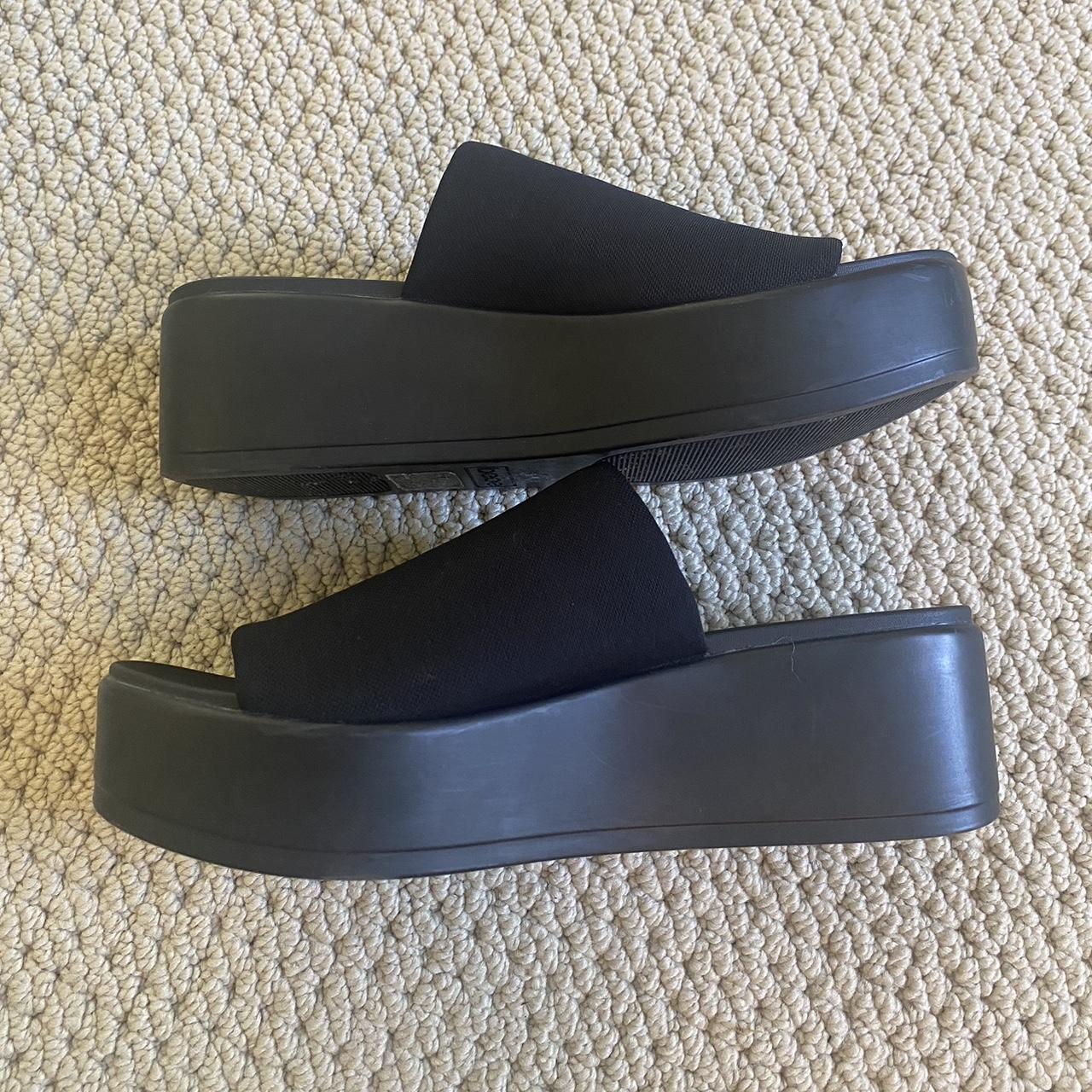 Bebe platform slides never worn!! offers welcome... - Depop