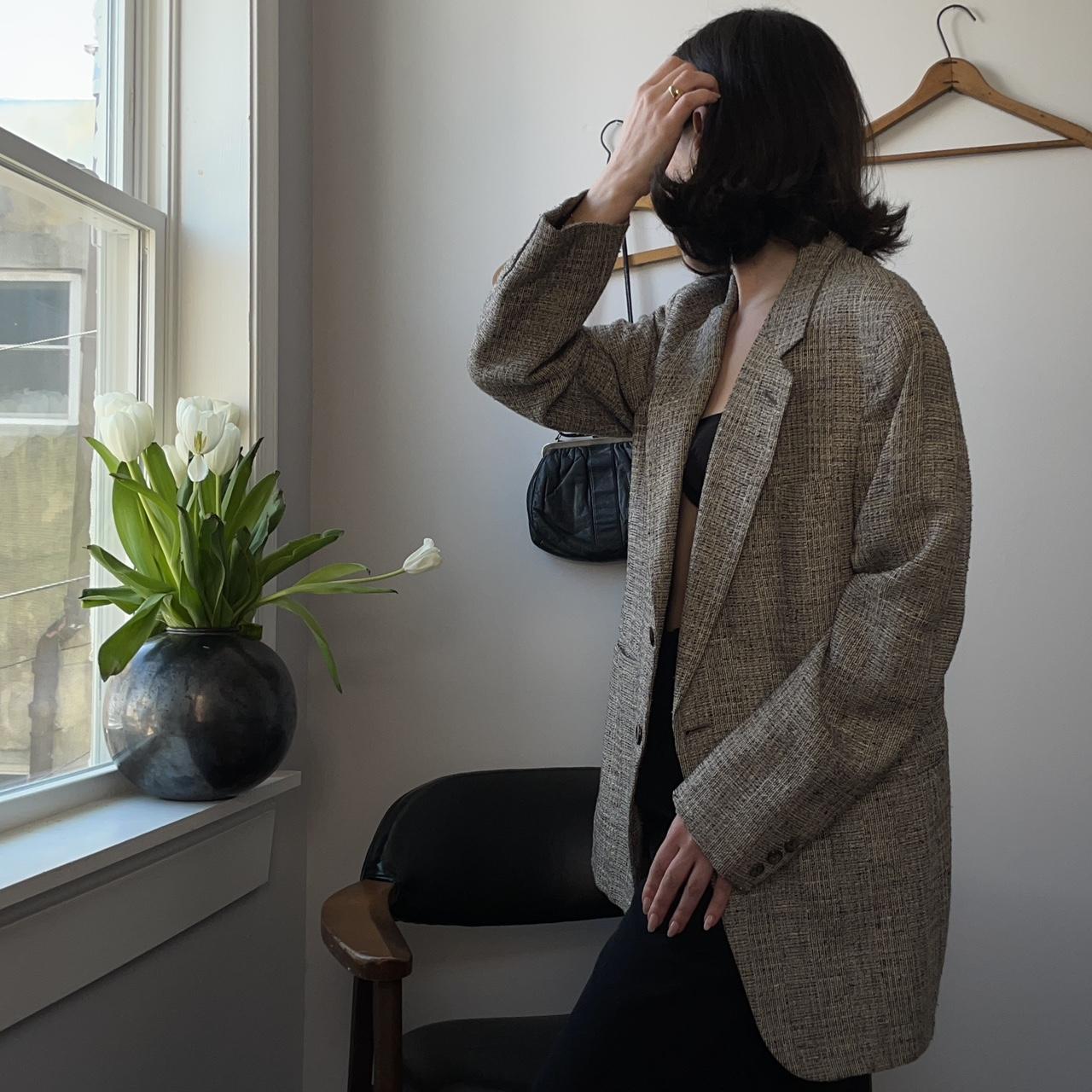 Jones New York Women's Brown and Black Tailored-jackets | Depop